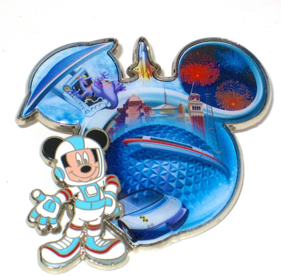 LE Disney Pin Mickey Icon Destinations EPCOT Monorail Soarin Mission ...