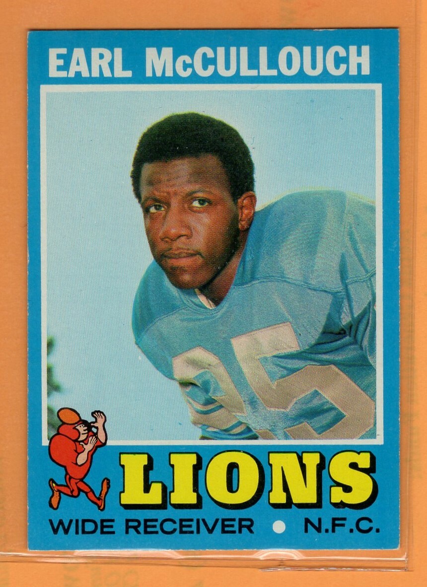 1971 Topps # 127 Earl McCullouch - Lions - Box 726-279 | eBay