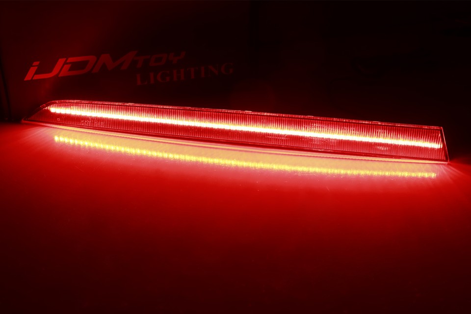 Clear Lens Full LED Strip Rear Bumper Reflector Lights For BMW F30 3 w ...