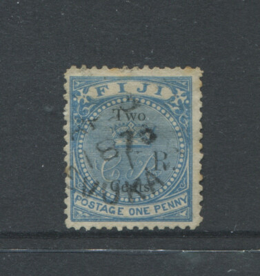FIJI 1874 2C ON 1D BLUE OPT V.R. SG 19 FINE USED | eBay