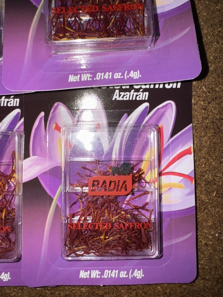 Badia Pure Selected Saffron 0.4 gm Azafran Paella Spice Bulk (12 Pack ...