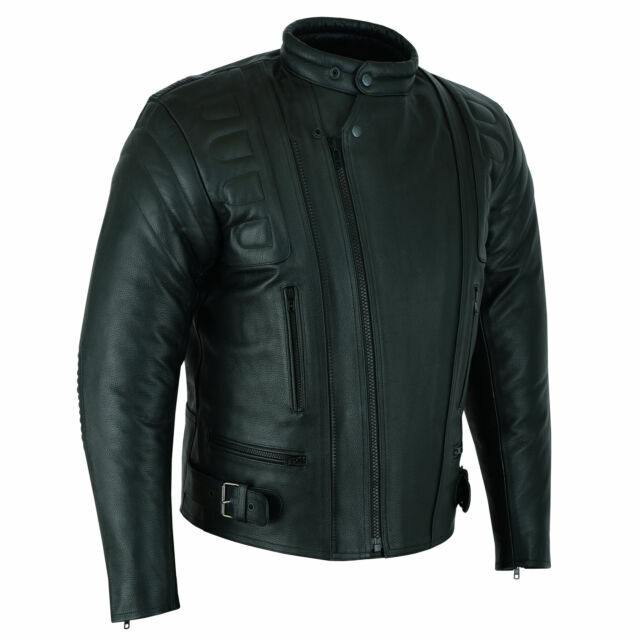 Texpeed ‎LJ-BK-DIA-L Leather Motorcycle Jacket, Size L - Black for sale ...