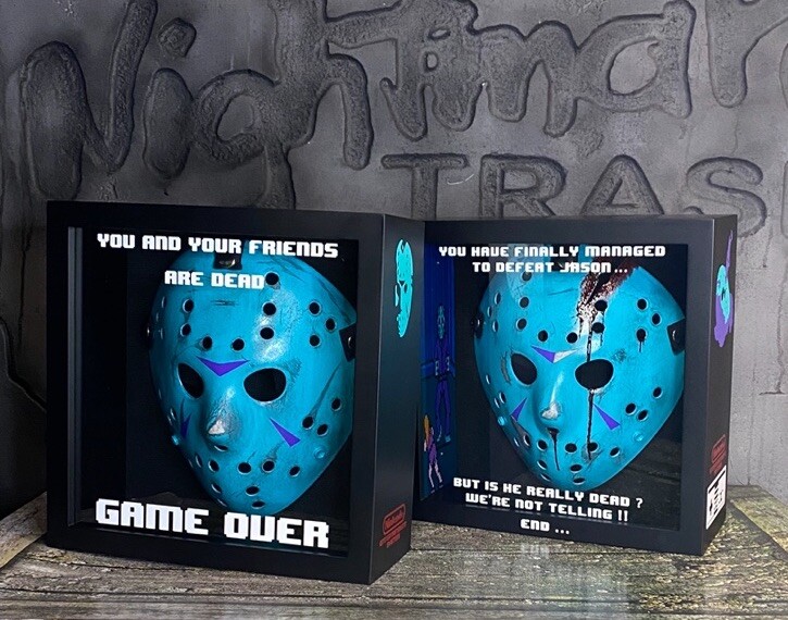 Friday The 13th 8 Bit Jason Mask & Display Custom Horror Prop ...