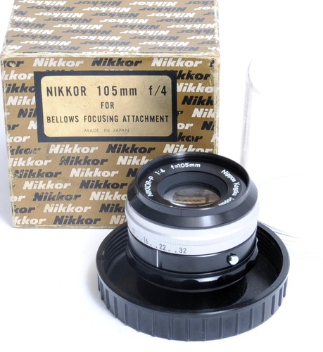 Nikkor-P 1:4 f= 105mm Nippon Kogaku Japan for Bellows Focusing ...