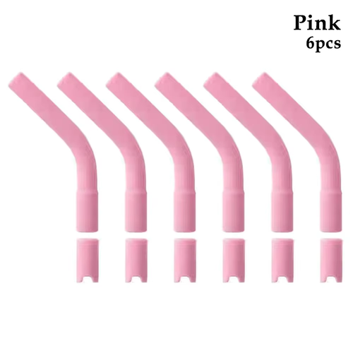 6Pcs Drinking Straws Nozzle Straight Bend Straws Tea Coffee Straw Head ...