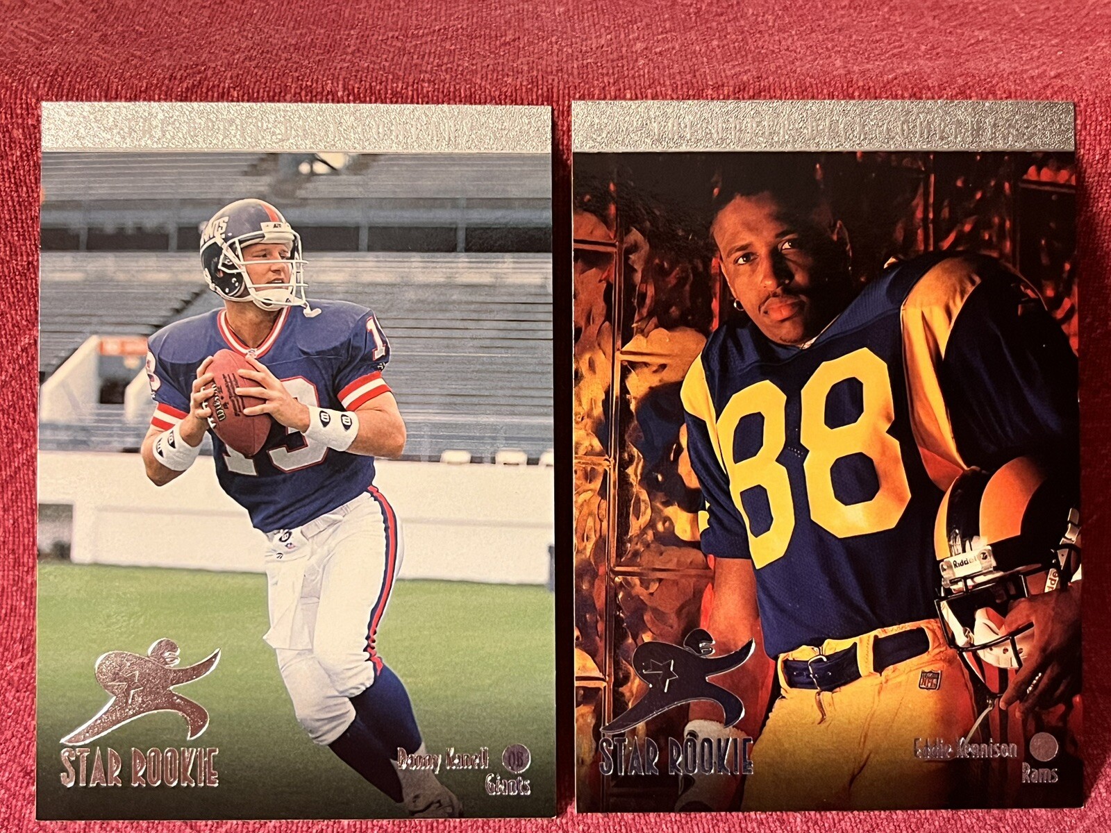 (2) 1996 Upper Deck Star Rookie #32 Danny Kanell & #17 Eddie Kennison ...