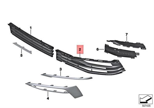 Genuine BMW G30 G31 518d 520d ed 520dX Grille Air Inlet Open Right ...