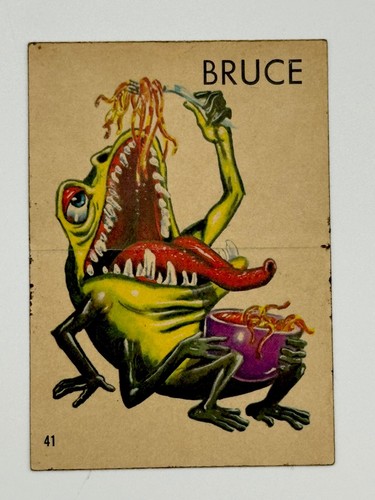 1965 Topps Ugly Stickers #41 BRUCE - VG - Vintage Norman Saunders ...