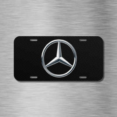 Simulated Carbon Fiber Mercedes Print Plate Vehicle License Plate Auto ...