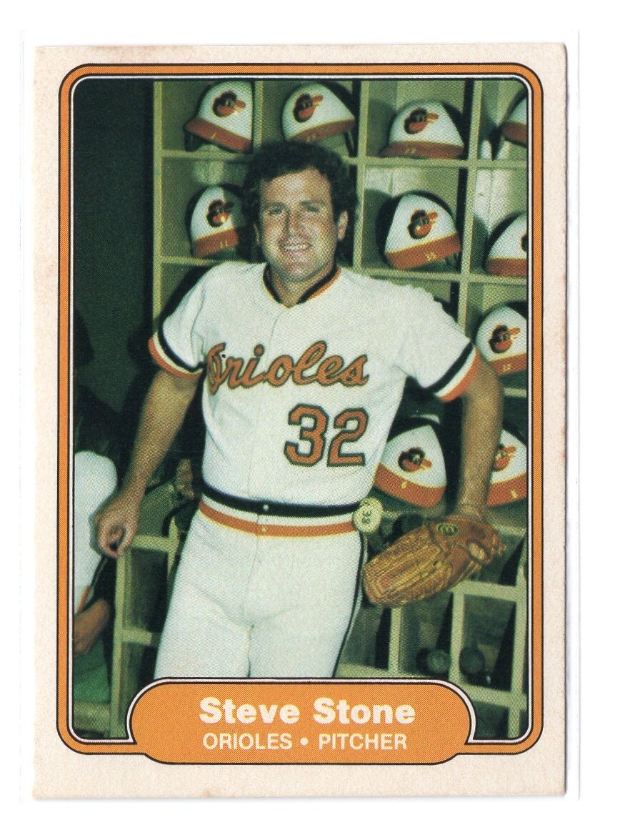 Baseball Card - 1982 Steve Stone 182 - Baltimore Orioles Fleer MLB Vtg ...