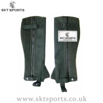 HALF CHAPS HORSE RIDING EQUESTRIAN BLACK AMARA MACHINE WASHABLE ALL ...