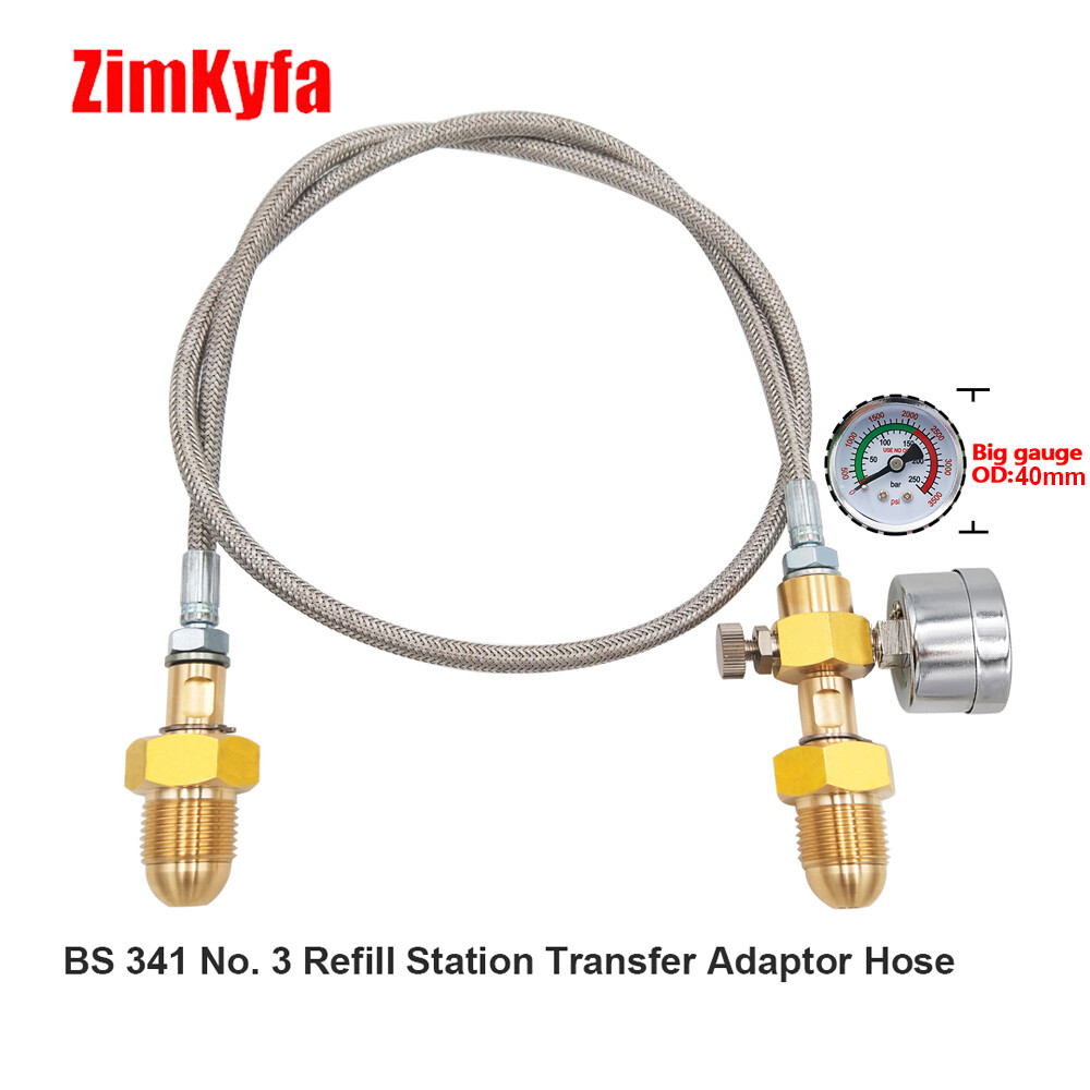 BS 341 No. 3 (UK) RH Connector Hose for Transfilling Argon Cylinder ...
