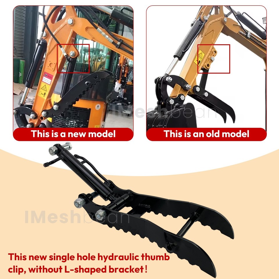 Hydraulic Thumb Clip for Mini Excavators Small Diggers Pick Up ...