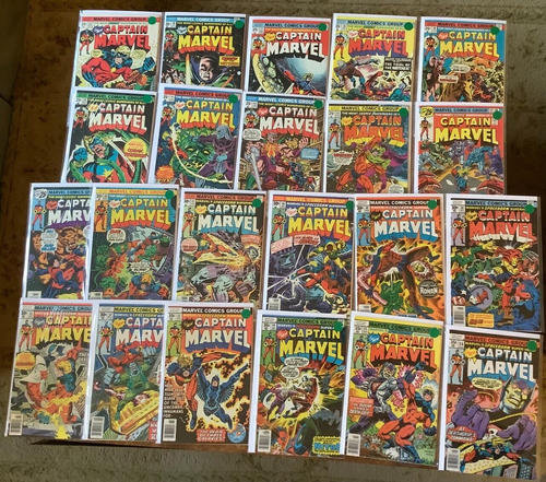 Captain Marvel 35-56 1975 Full Run F/VF 1st Series Marvel Comics | eBay
