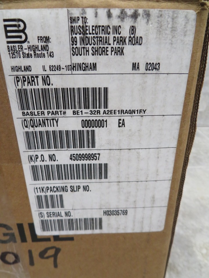 Basler Electric BE1-32R Reverse Power Relay | eBay