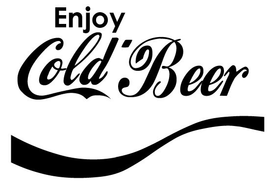 Cold Beer Decal Concession Refrigerator Bumper Sticker Drink Coca-Cola ...