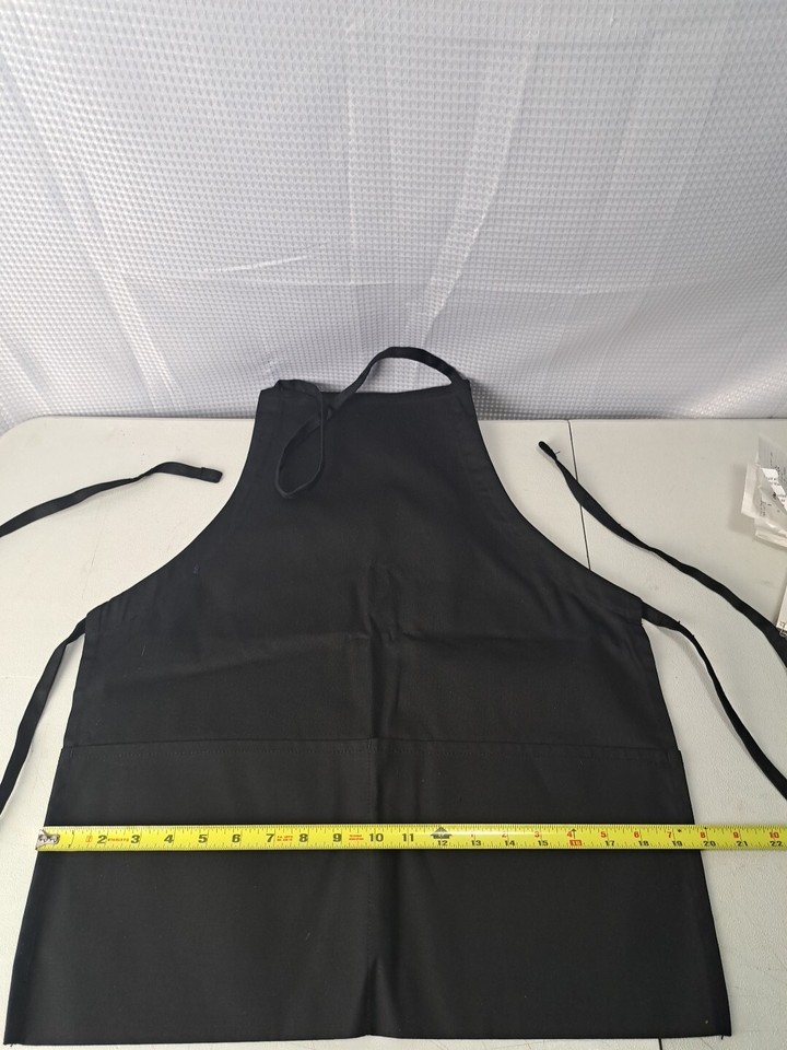 Bib Aprons, 2 Pockets, Black, Unisex Commercial Apron, Kitchen Apron ...