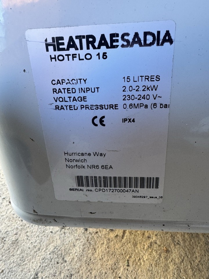Heatrae Sadia Multipoint 10 Unvented Water Heater 10L 3KW | eBay UK