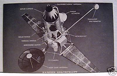 Vintage NASA Ranger IV Spacecraft Astronaut Old Exhibit Card Old Store ...