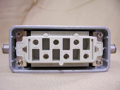 ILME CPF06 6 POLE + GROUND FEMALE CONNECTOR 6P+E WITH IP65 HOOD ,clamp ...