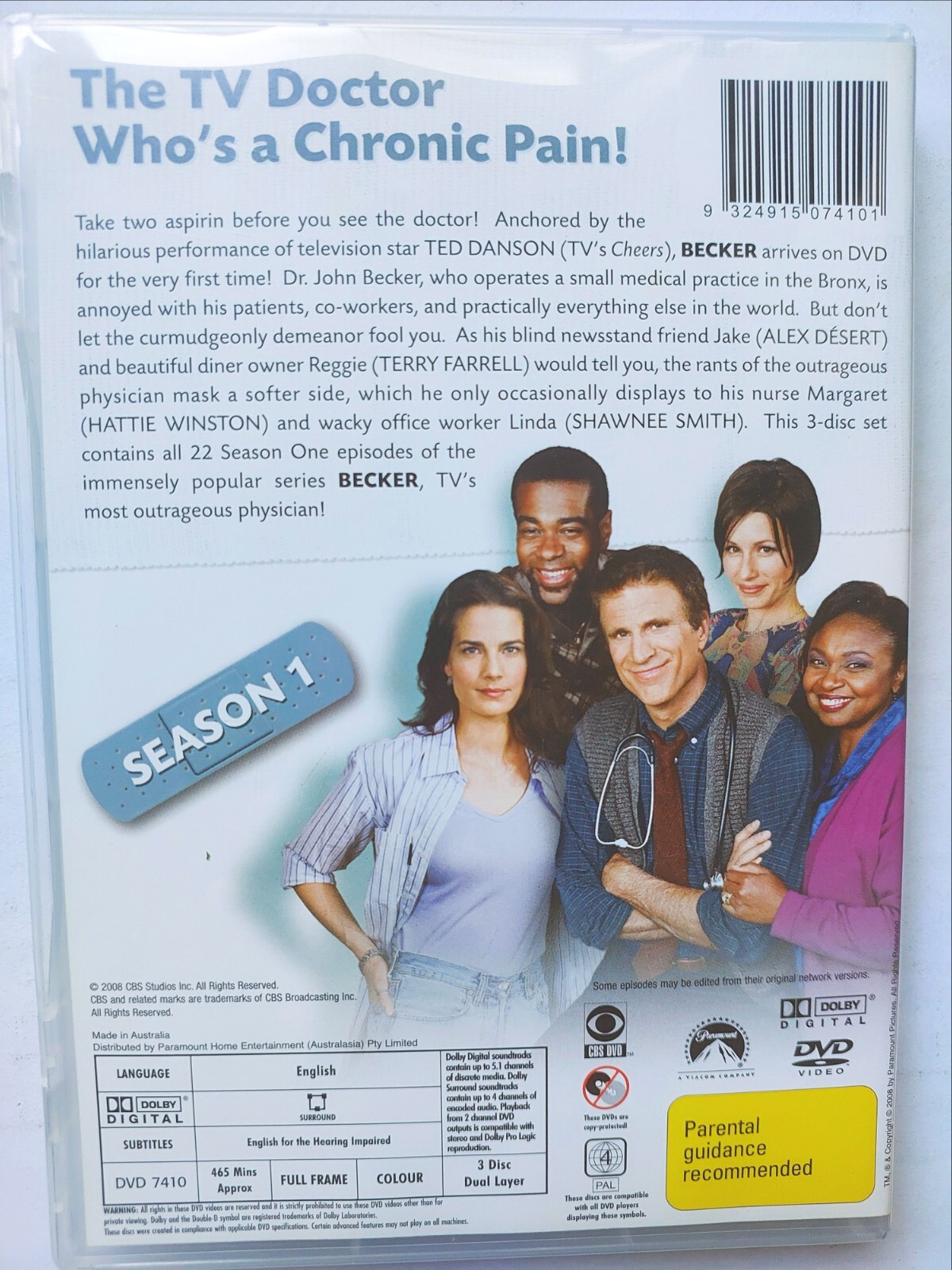 Becker : Series 1 [3 DVD Set] Region 4, LIKE NEW, FREE Next Day Post ...