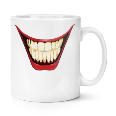 Creepy Clown Scary Smile Teeth 10oz Mug Cup Halloween Funny Joke | eBay UK