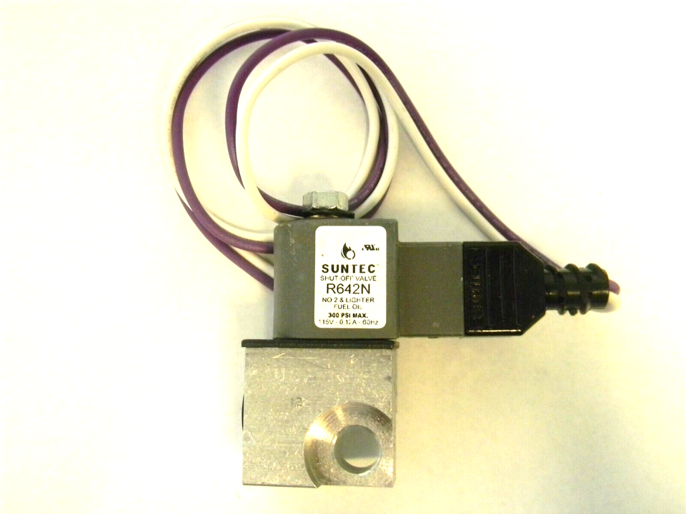 Suntec R642NL 120V Solenoid Shut Off Valve for Suntec A and B Oil Pumps ...