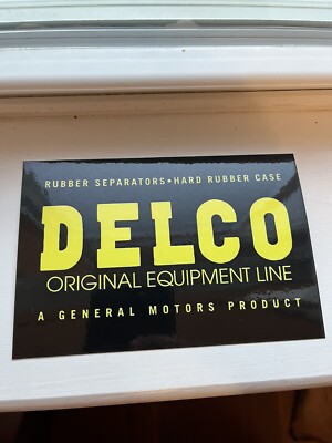 Delco Battery Decal 1960’s | eBay