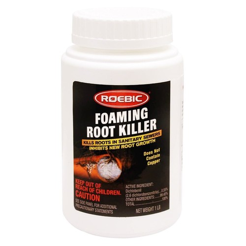 Roebic FOAMING ROOT KILLER KILLS ROOTS IN SANITARY SEWERS SAFE FOR ALL ...