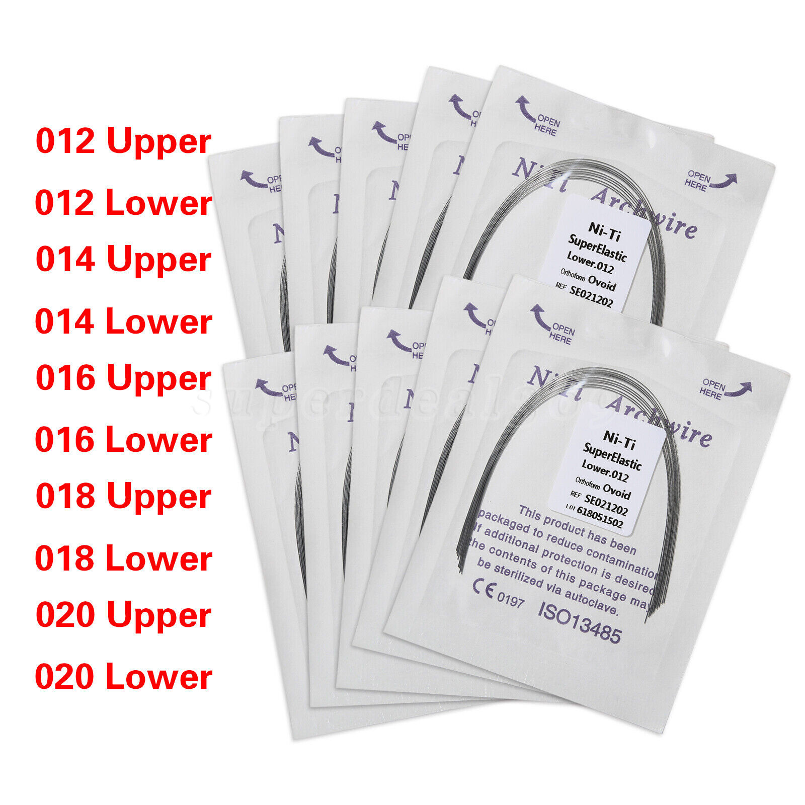 Dental Orthodontic Niti Arch Wire Super Elastic Natural /Ovoid Form ...