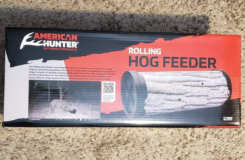 American Hunter AH-SWNLOG Hog Log 30lb Boar Feeder w/ Braided Steel ...