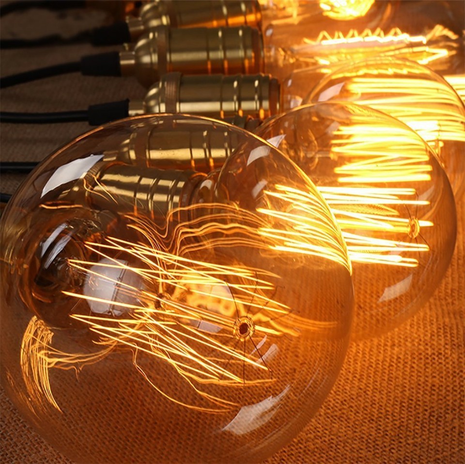 E27 Screw Vintage Retro Filament Edison Tungsten Light Bulb Antique ...