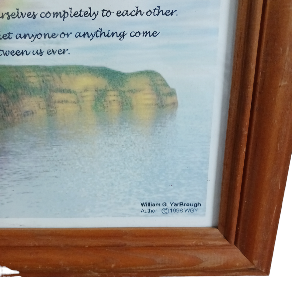 Wedding Vows Love Poem Perfect Couple Oath Poem Marriage Lovers Framed ...