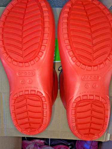 Crocs Freesail Rain Boot 203541-8C1 Flame Red Size W4 Relax Fit New w ...