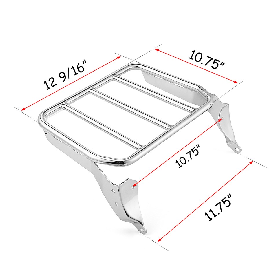 2018-2024 Harley Fat Boy Breakout Detachable Chrome Sport Luggage Rack ...