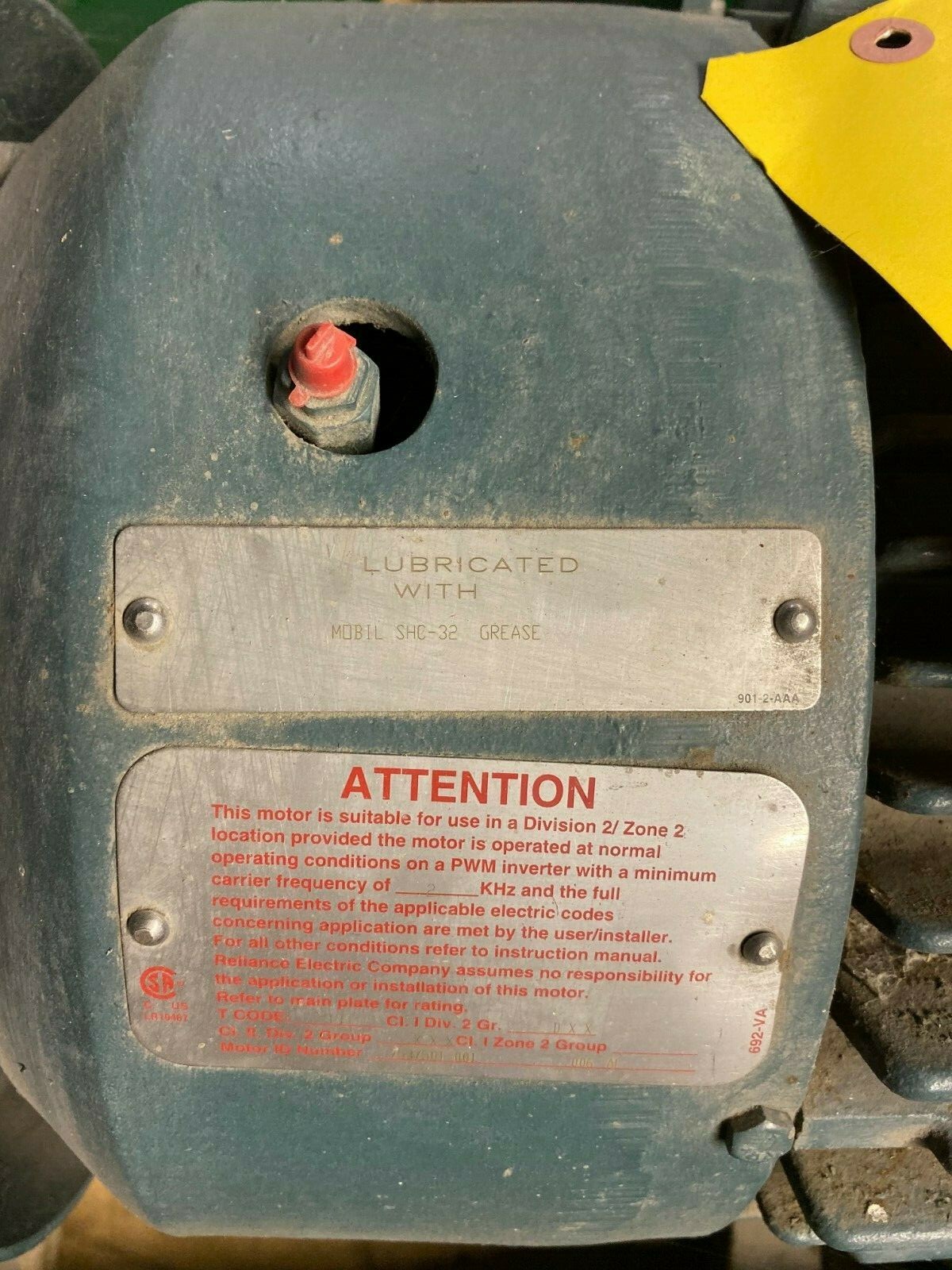 RELIANCE ELECTRIC 7537501-001 L006 AL 1760 RPM 256T FRAME 460V 57 AMP 6 ...