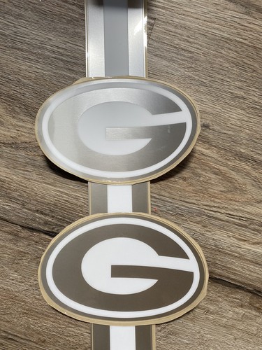 HIGH QUALITY GREEN BAY PACKERS WHITE ICE SILVER Football Helmet Decals ...