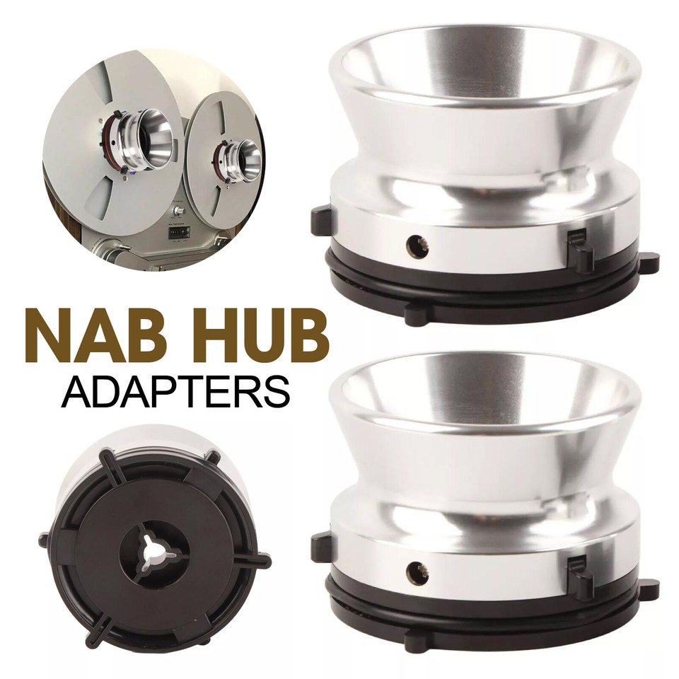 2pc Professional Polished Aluminum Reel To Reel Tape Ope NAB Hub ...