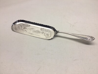 Antique Gorham Josephine Coin Silver Bright Cut Crumb Knife Crumber ...