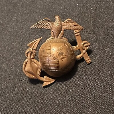 WW1 USMC Marine Corps Officer EGA Hat Badge | eBay