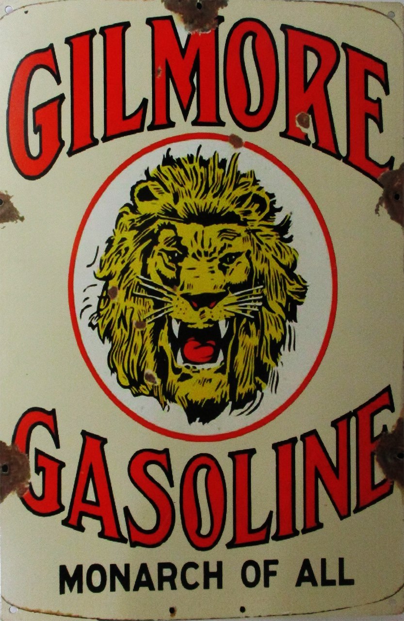 Gilmore Gasoline Monarch of All Service Station Metal Sign | eBay