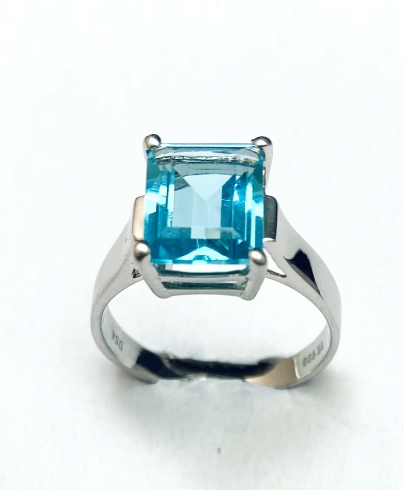 R0737G Mt. St Helens Green Helenite 8x10mm Rectangle 1.62Ct Sterling ...