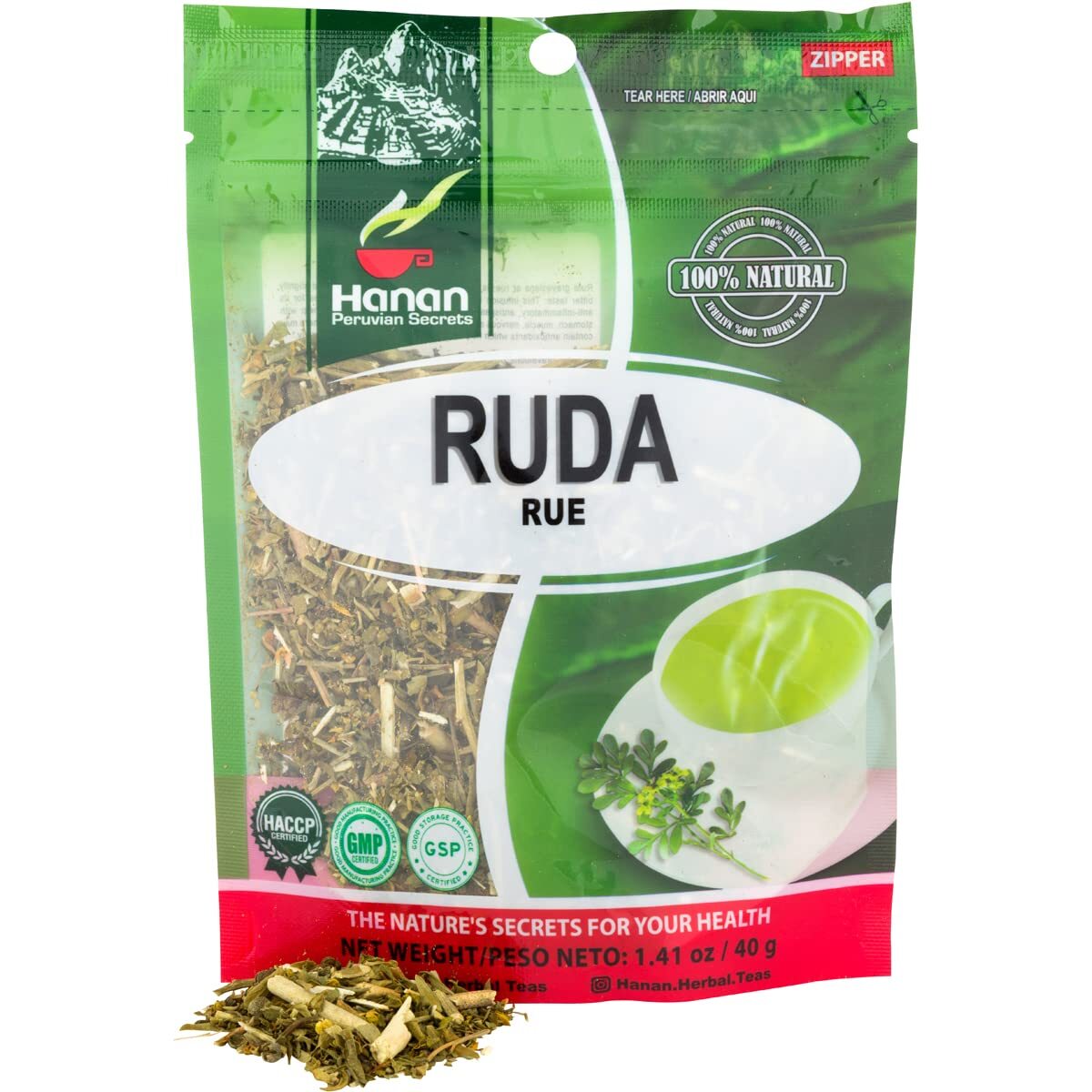 Ruda Loose Herbs (Rue) 1.4 oz (40 g) - Natural, Dried Plant Leaf - Herb ...