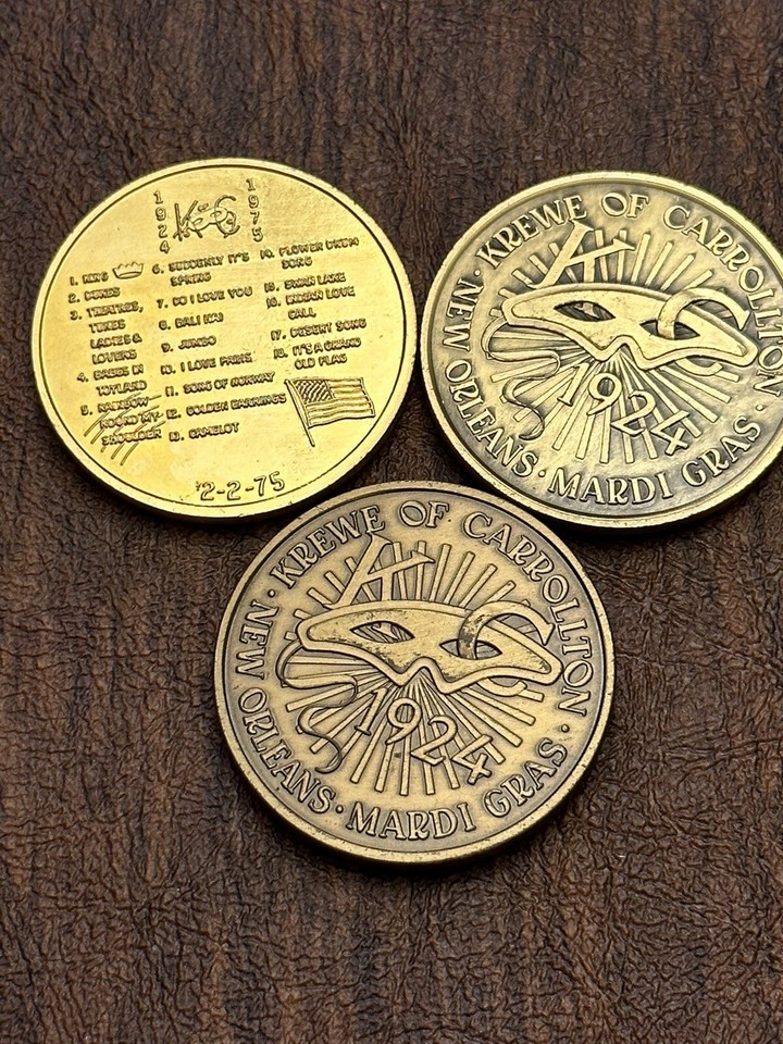 3 Carrollton Multi Color Doubloons- Mardi Gras Krewe Favor | eBay