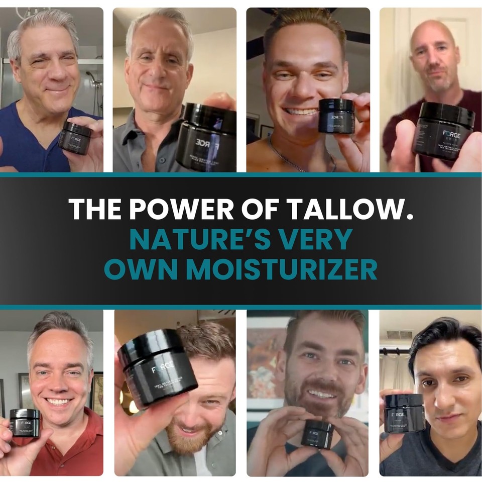 Forge Skin Men's Wrinkle Defense Beef Tallow Balm for Skin | Beef ...