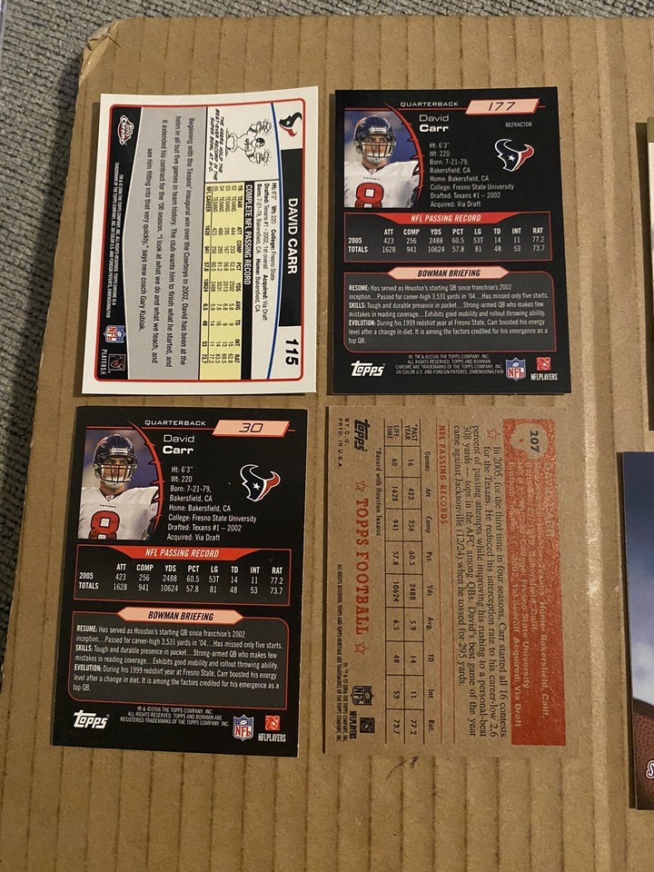 (15) Different David Carr Lot Houston Texans | eBay