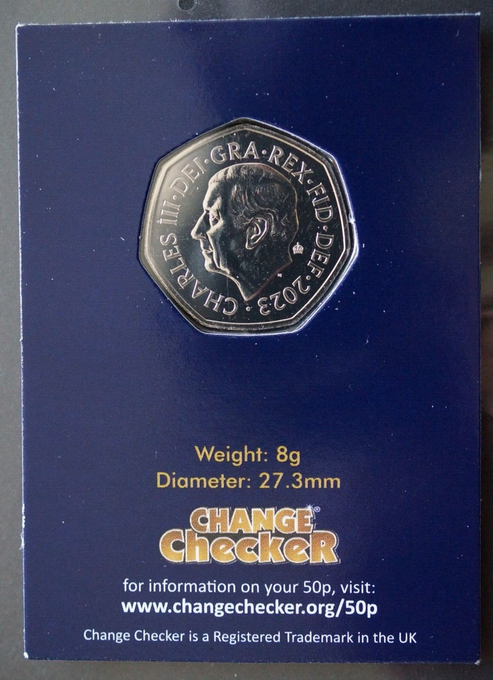 2023 UK King Charles III Atlantic Salmon Fish 50p Coin ( BUNC ) with ...