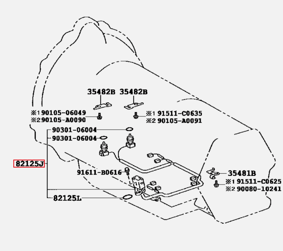 Toyota 4Runner FJ Sequoia Tundra LX470 Transmission Wire OEM 82125 ...