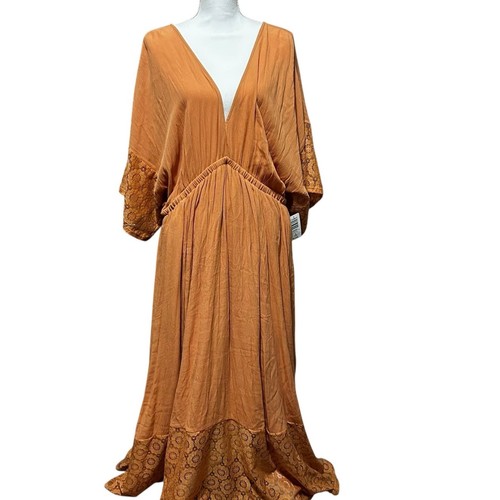 Festi by Torrid 2 Women Maxi Dress 2X Peach Boho Cottagecore Whimsical ...