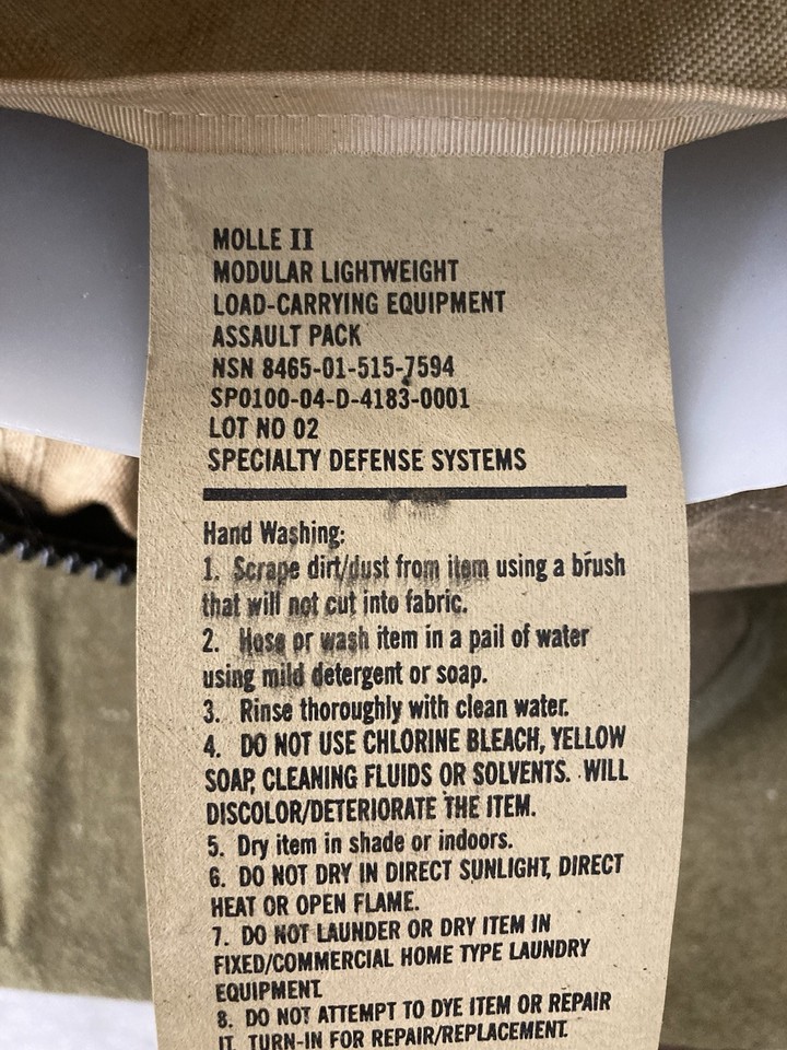 US Army DCU Desert Camo Assault Pack MOLLE Backpack Surplus 3 Day ...